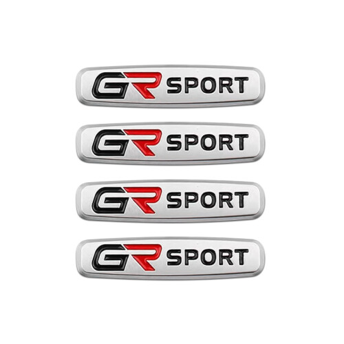 (GR 4PCS) 3D Metal Car Sticker GR Sport Decal Emblem Badge for Toyota ...
