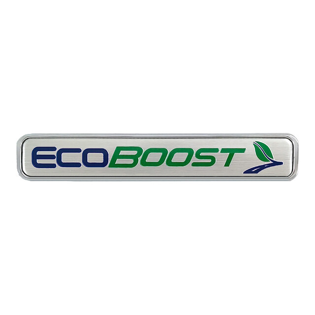 (Silver) 3d Metal EcoBoost Logo Car Emblem Badge For Ford Fiesta Focus ...