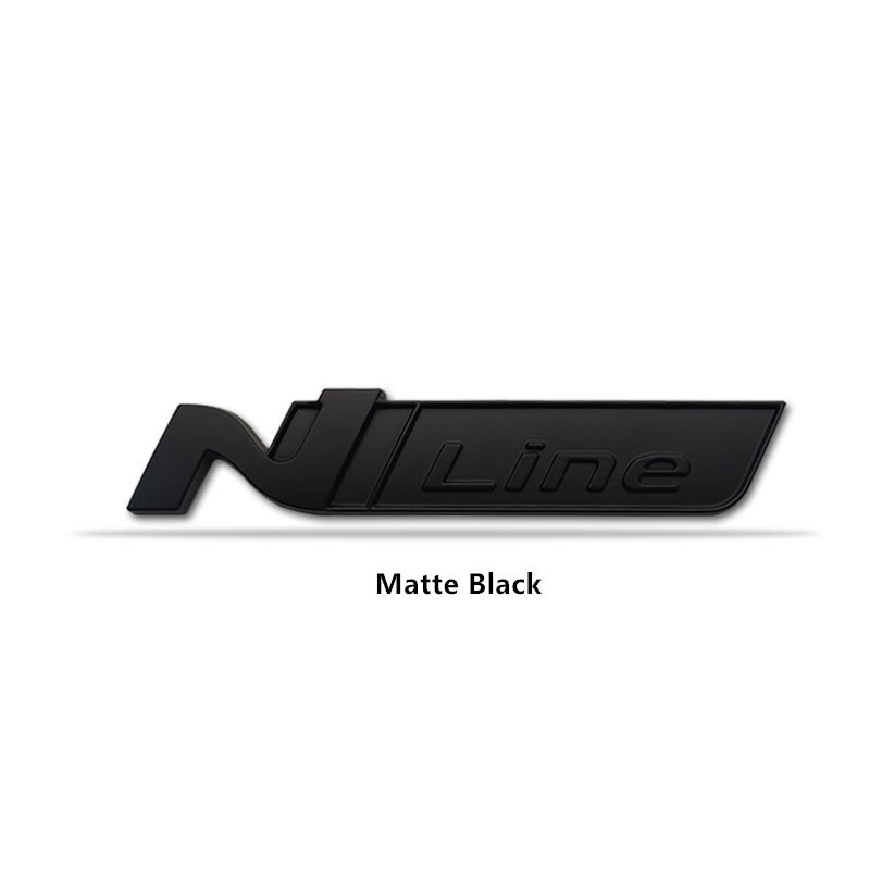 (Matt Black) 3D Metal Logo N Line Emblem Car Front Grill Badge Decal ...