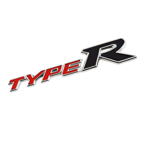 (Red Black R) 3D Metal Type R Logo Car Sticker Badge Emblem Type S ...