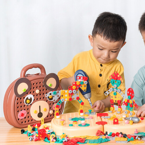 Dog driller with box Children Electric Drill Toolbox Driller Games Tool Toy for Boys 4 6 Years Old Montessori Screw Puzzle Kid Pretend Play Toys Gift on OnBuy