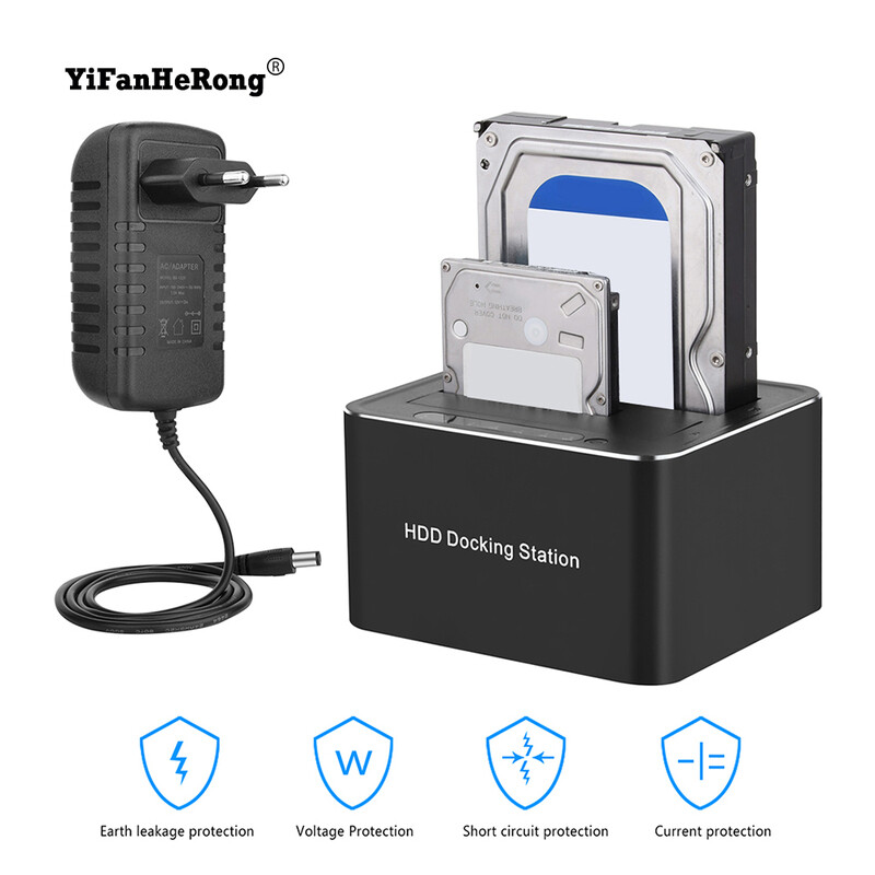 SATA to USB 3.0 Multi Hard Drive Docking Station Support Offline Clone ...