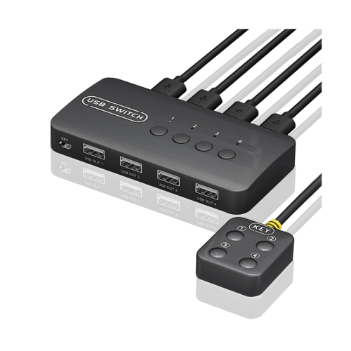 KVM Switch USB Switch Shared Controller Adapter 4 Inputs 4 Outputs for ...