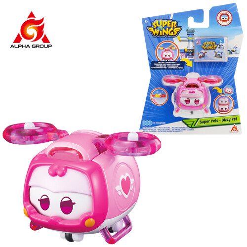 (Super Pet Dizzy) Super Wings Mini Super Pets Jett With lights Push ...