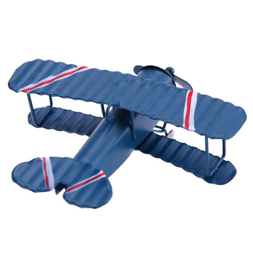 (Blue, Australia) Vintage Biplane Model Mini Figurines Toys For ...