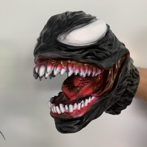 (Hand Puppet) Halloween Horror Venom Latex Mask Cosplay Hero Headgear ...