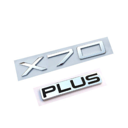 (x70 PLUS Black) Car Trunk Back Emblem Badge Logo Decal Nameplate Front ...