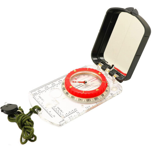 Transparent folding compass map ruler DC45-6E with light and luminous ...