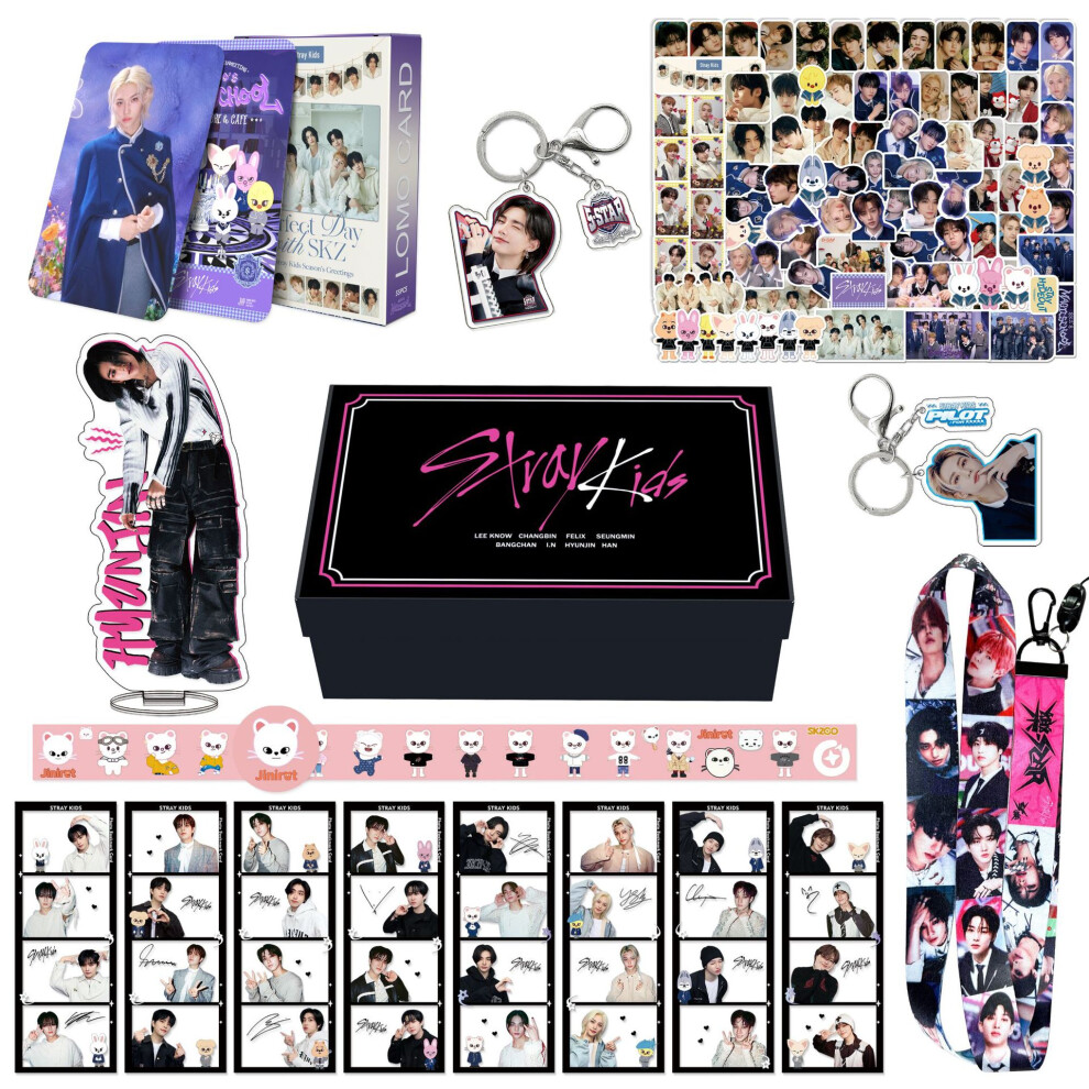 (HYUNJIN gift box) KPOP Stray Kids gift box FELIX Lee Min-ho and Hwang ...