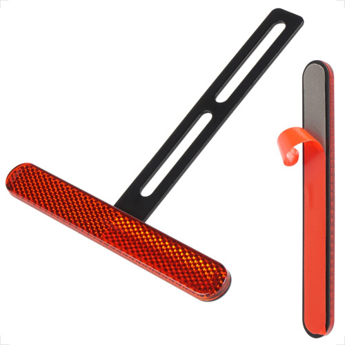 evermotor Universal Motorcycle E4 Reflector rear narrow red with Long T ...