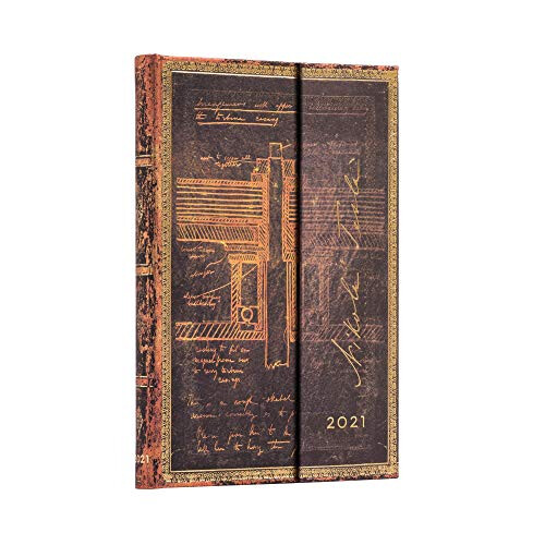 Paperblanks DD6719-1 12-Month Calendar 2021 Tesla Sketch of a Turbine ...