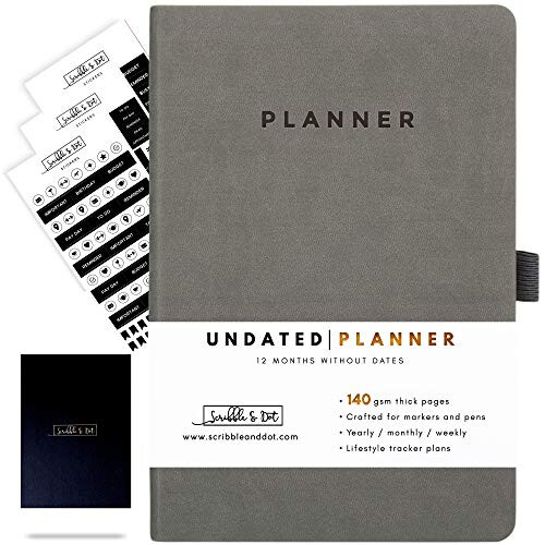 Scribble & Dot? Planner - Undated Weekly Planner A5 | NO Dates Start ...