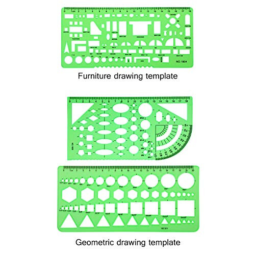 6 Pieces Plastic Measuring Templates Building Formwork Stencils ...