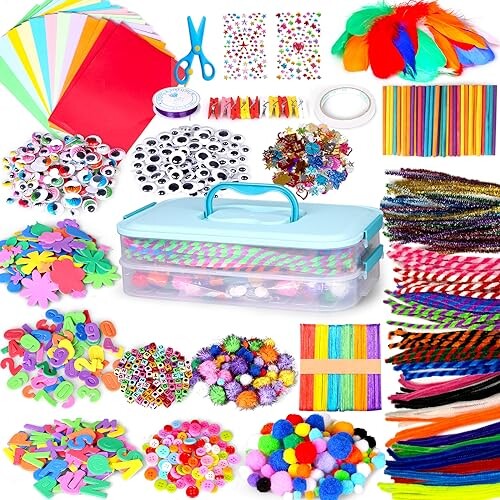 kramow Kids Craft Kit, Craft Sets for Girls Boys, Arts Crafts Box ...
