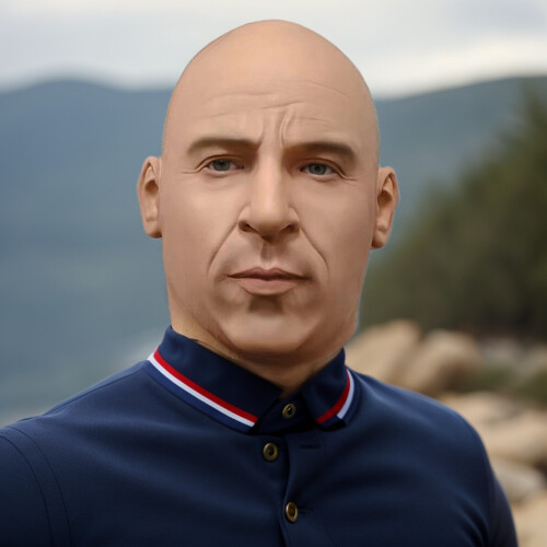 (x15070) Realistic Bald Man Mask,Full Head Headgear,Movie Cosplay ...
