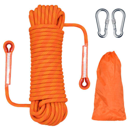 HHOOMY Outdoor Climbing Rope, 20m Length, 10.5mm Diameter, 1200Kg Pull ...