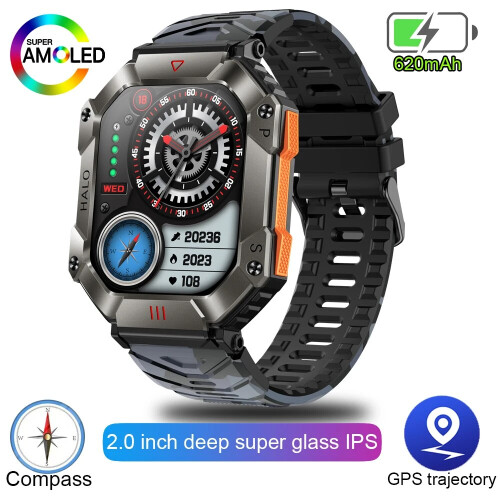 (Camouflage black, Sports smartwatches) 2024 New Military Outdoor Men's ...