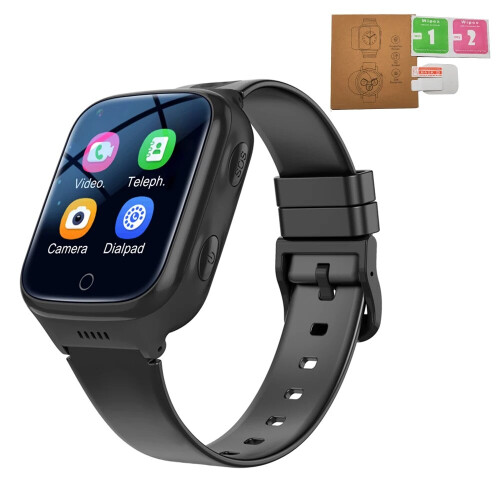 (Black, Asia version) K9 4G Kids Watch Video Call Phone Watch with ...
