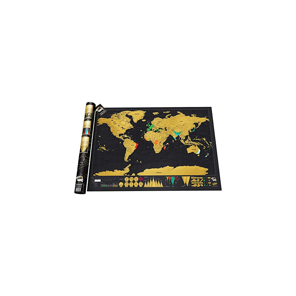 Luckies of London Scratch Map Deluxe Scratch Off World Map World Map ...