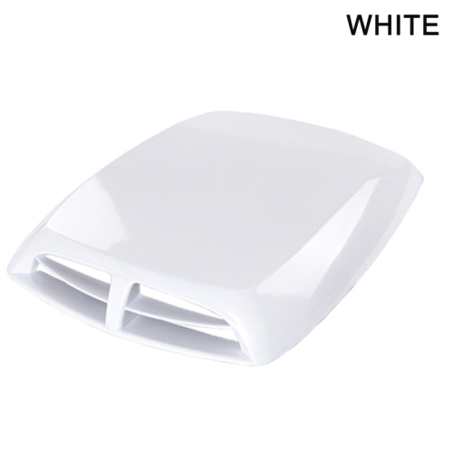 (White, Chrome silver) LBQ Car Front Bonnet Hood Air Intake Scoop Vent ...