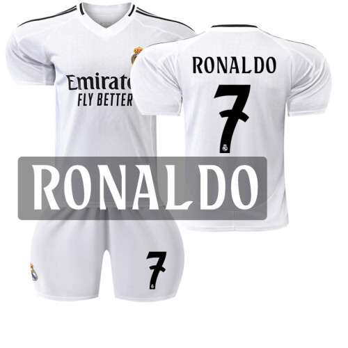 (26, White 7C) Boys Girls Kids RONALDO 7# KROOS 8# BELLINGHAM 5# MBAPPE ...