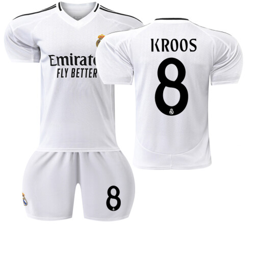 (28, White 7C) Boys Girls Kids RONALDO 7# KROOS 8# BELLINGHAM 5# MBAPPE ...