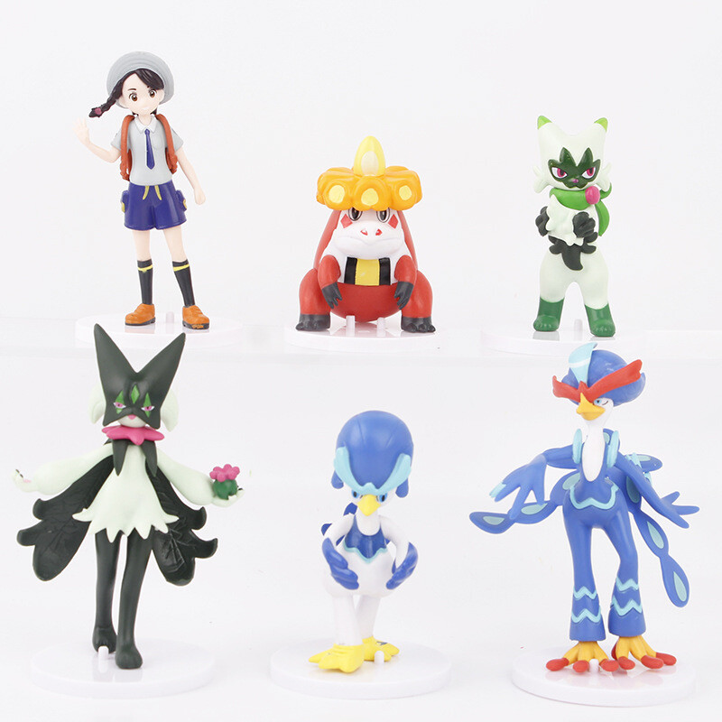 Pokemon Quaquaval Sprigatito Floragato Pvc Toy Model Doll Cartoon ...