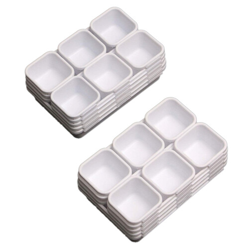 32 Pack Interlocking Desk Drawer Organizer Tray Dividers Plastic ...