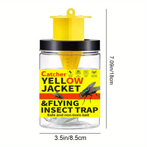 (C) Fly Bag Trap PP Wire Chain Hanging Flytrap Cage Non-Toxic And Non ...