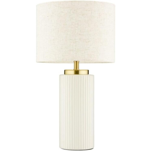 RA-HOMESTORE® Clara Ribbed Lamp with Large circular shade on OnBuy