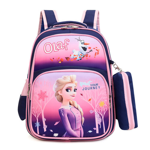 (Dark Blue) Cartoon Spacious Themed School Backpack For Kids With ...