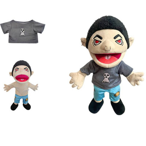(Gray Blue) Jeffy Hand Puppet Plush Toy Cosplay Game Stuffed Doll ...