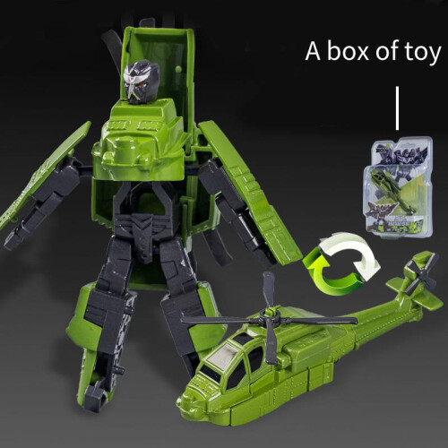 (Green Copter) Alloy Transformation Robot Toy Multi Joint Mecha Figure ...