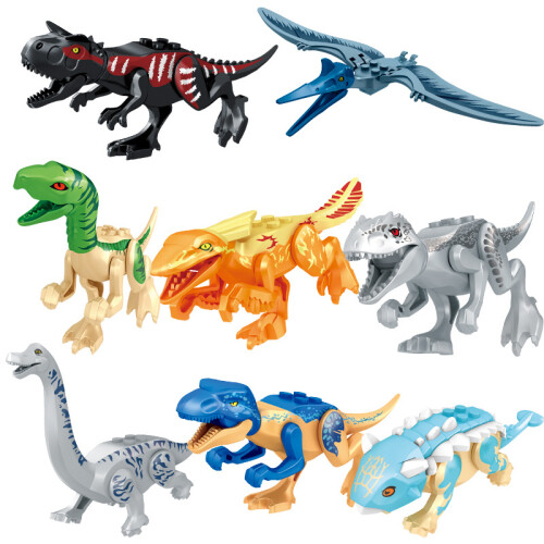 (77148-8pcs) Large Dinosaur Figure Big Size Indominus T Rex Blocks Lego ...
