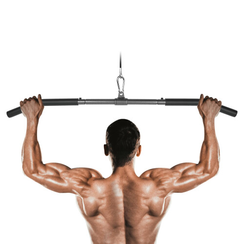 LAT Pulldown Bar, 120cm Detachable Lat Pull Down Bar Attachment with ...