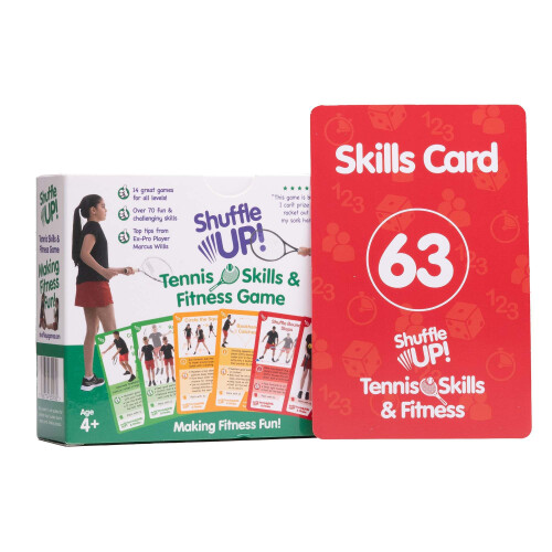 Shuffle Up Tennis Skills and Fitness Game - Family Game with 70+ Fun & Active Skills Cards for ...