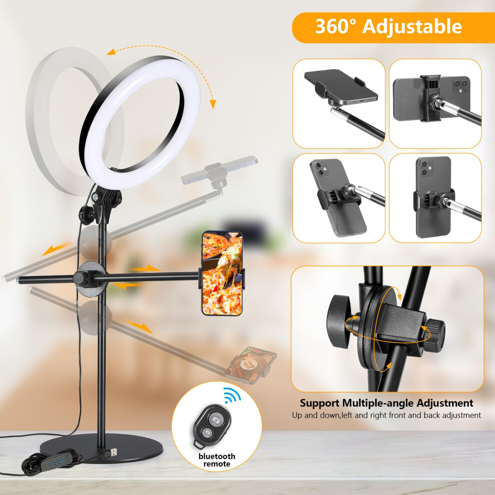 Ring light with stand and phone holder store