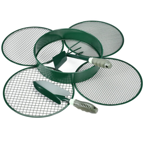 johgee Garden Sieve Metal, Soil Sieve, Garden Riddle Mesh Sizes 12mm ...