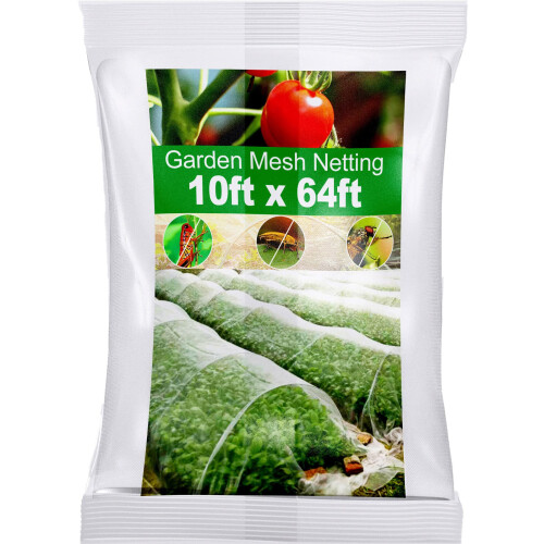 Garden Insect Mesh Netting 10ft x 64ft (3m x 20m), Wohohoho 1mm Ultra ...