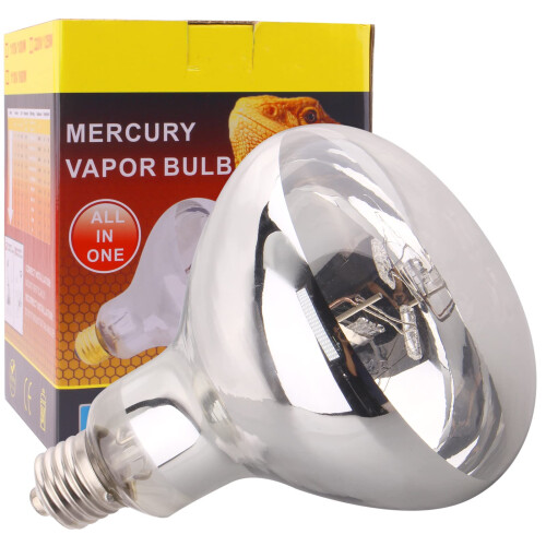 DERNORD UVA UVB Heat Bulb - Mercury Vapor Bulb Tortoise 80W for Turtle Snakes Bearded Dragon ...
