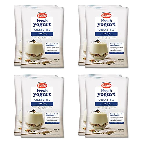 Greek Style Low Fat EasiYo Yogurt 8 Sachet Pack | Each Sachet Makes 1KG ...