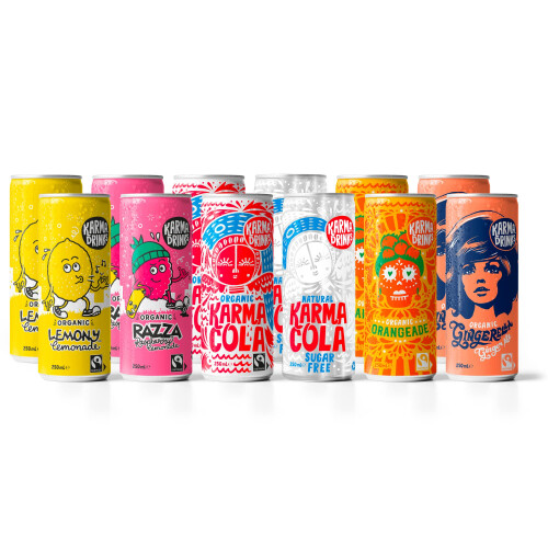 Karma Drinks Can Variety Pack, Mixed Case of Delicious Soft Drinks, Carbonated Fizzy Drinks ...