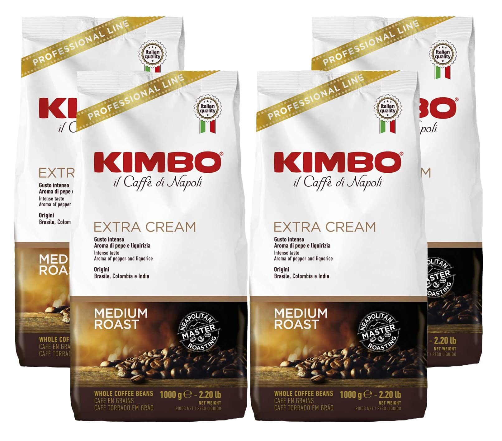 Kimbo Extra Cream Espresso Coffee Beans 4x1kg on OnBuy