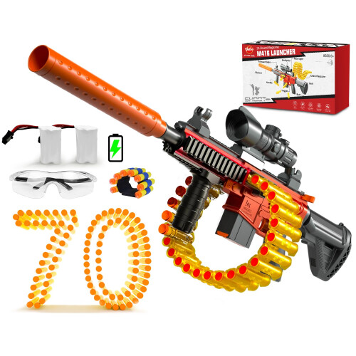VATOS Automatic Foam Blaster Toy Guns, M416 2 IN 1 Auto-Manual Toy Gun with 70 Darts, Shooting ...