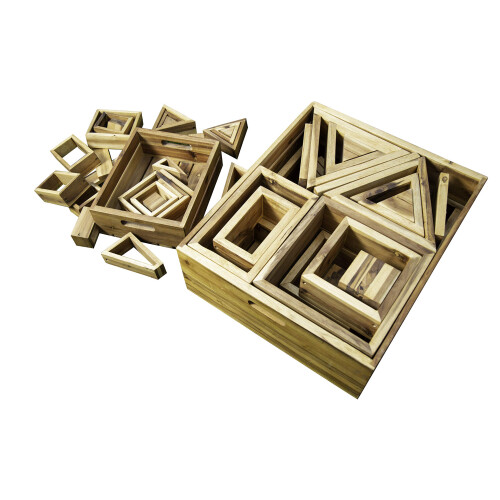 Craftplay GIANT Wooden building blocks | 26 blocks in easy carry ...