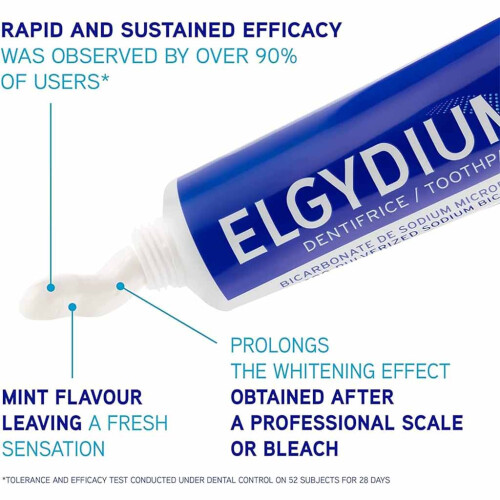 Elgydium Whitening Toothpaste, Helps To Remove Food & Drinks Stains ...