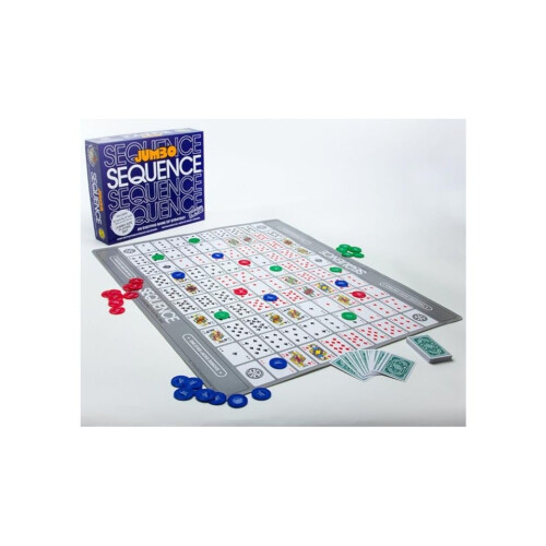 Jumbo Sequence Board Game |Deluxe Sequence Edition|Sequence Playing Mat|Multi-Player Game|Family ...