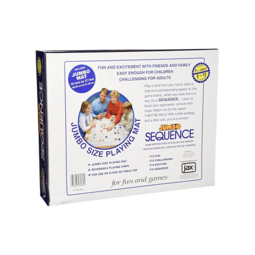 Jumbo Sequence Board Game |Deluxe Sequence Edition|Sequence Playing Mat|Multi-Player Game|Family ...
