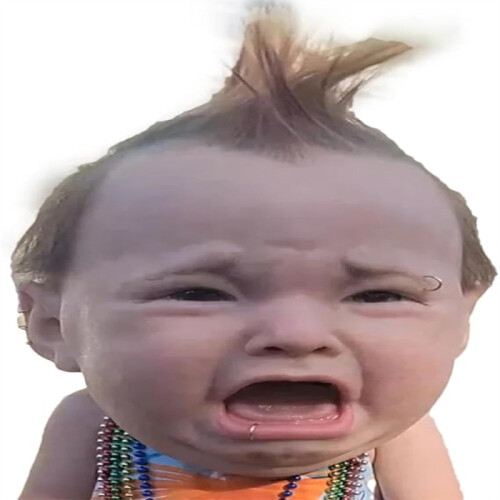 Crying Punk Baby Masque Creepy And Hilarious Latex Head Masque, Latex ...