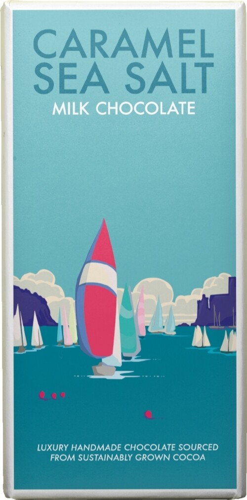 KERNOW Becky Bettesworth Caramel Sea Salt Milk Choc Bar 100g (Pack of ...